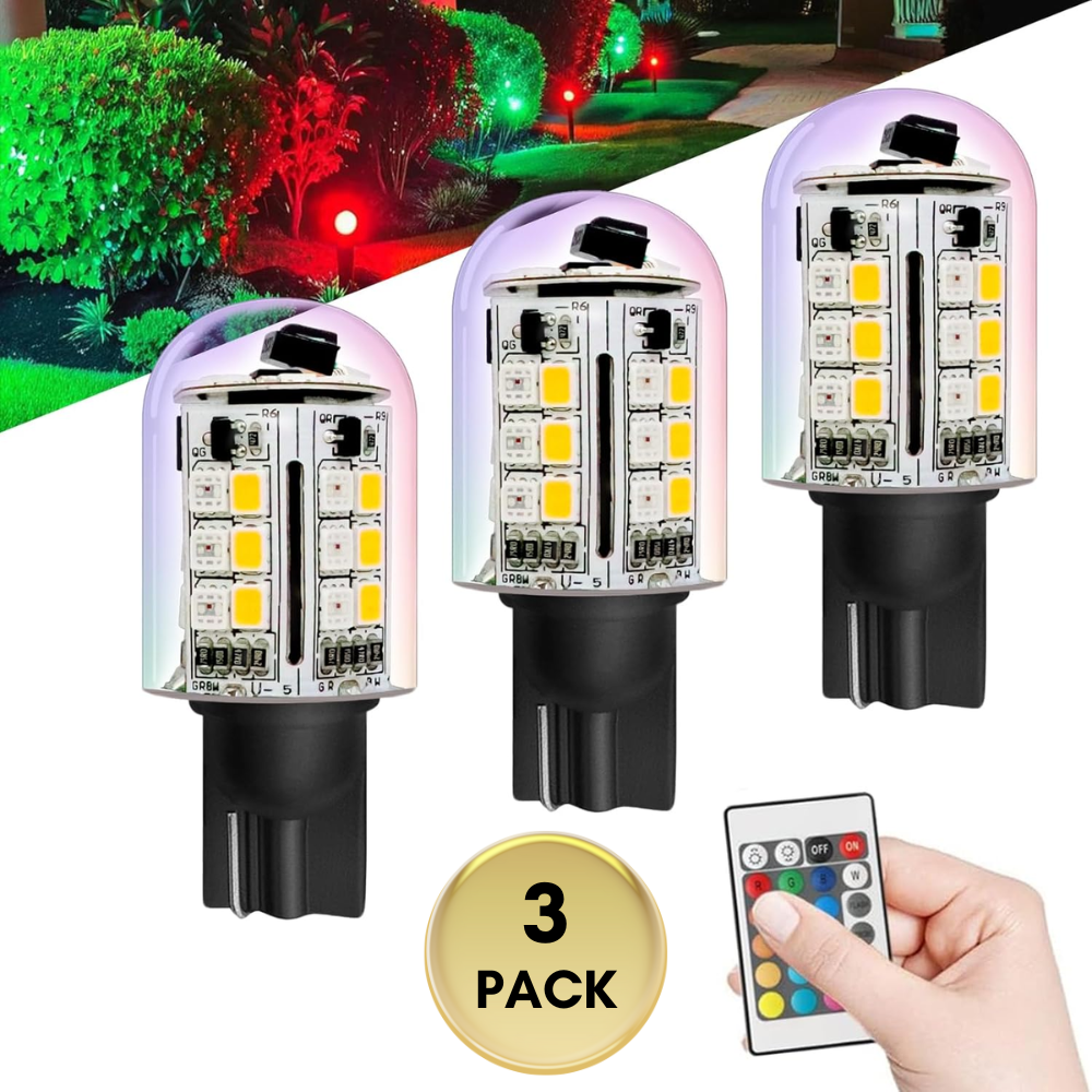 3-Pack T10 T5 Wedge Based LED Bulb 2700K Warm White 3W 12V-24V AC/DC 2