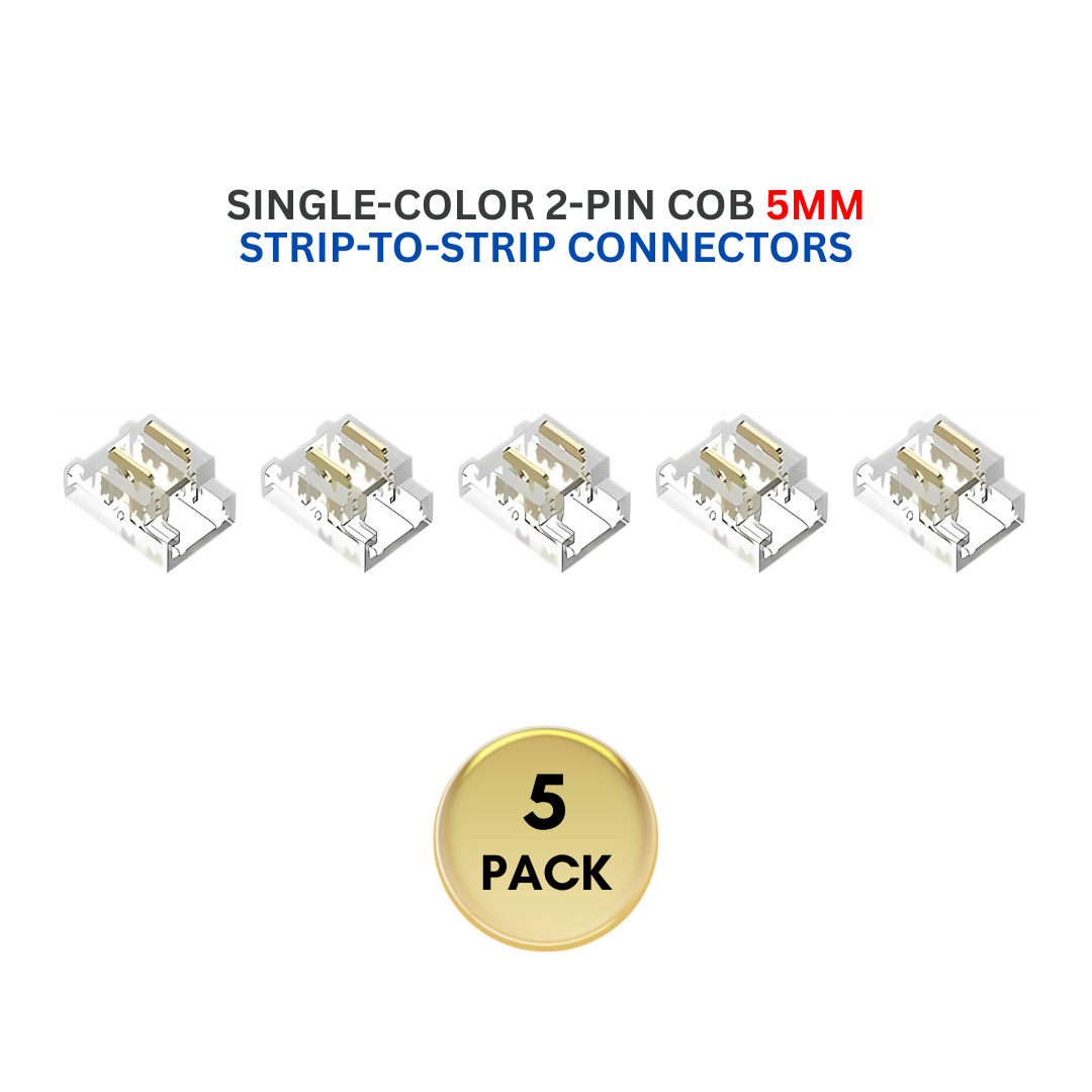 5-Pack SLD 2-Pin Low-Voltage for Single-Color COB Dotless Strip Light ...