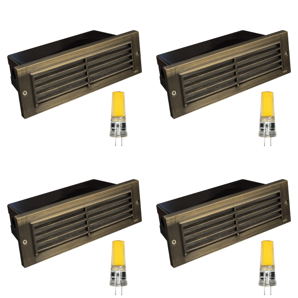 STB03 Louver Brick Waterproof Outdoor Brass Step Light