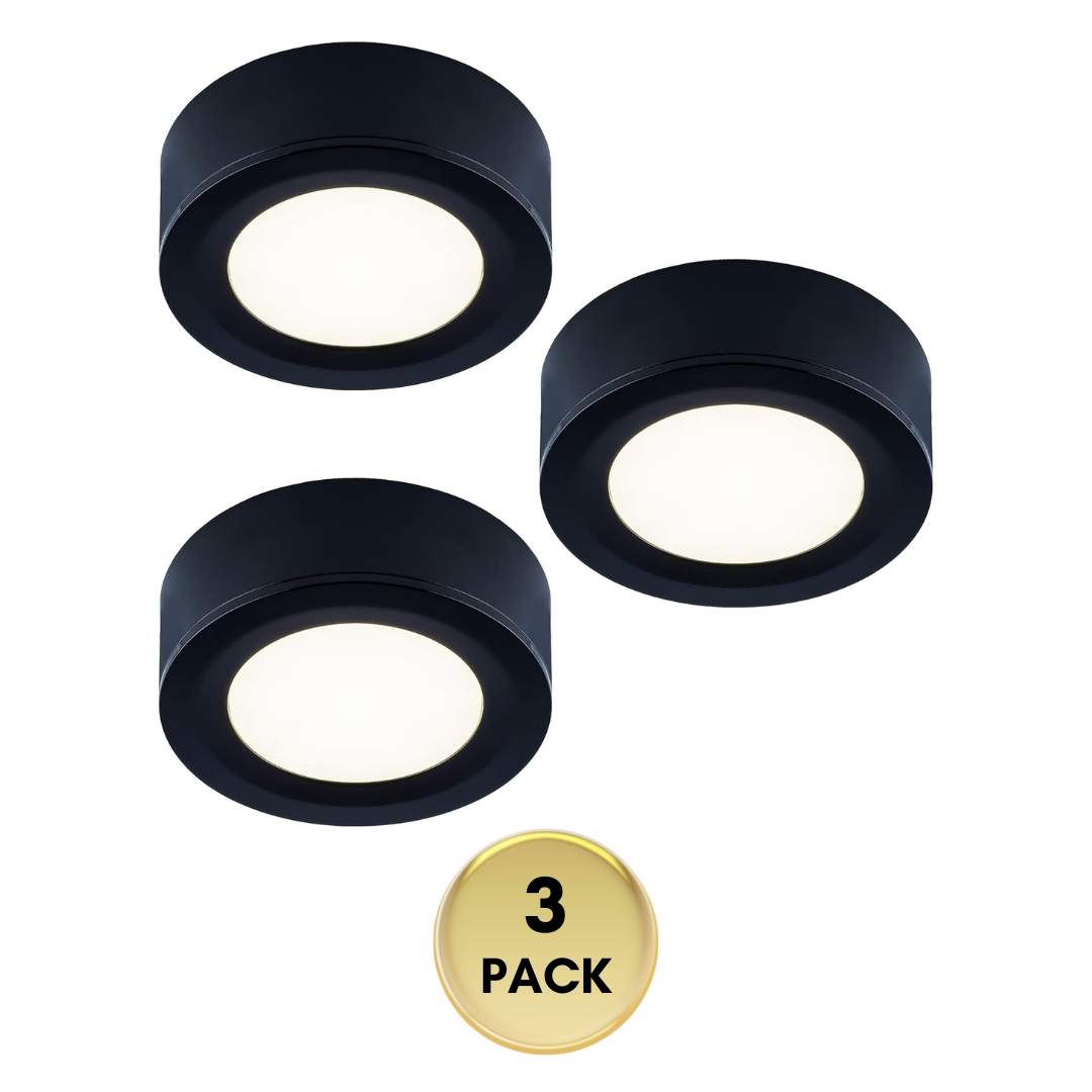 CBA03 3x/5x Pack 2.7W 2.68" 3000K Dimmable Recessed and Surface Mounte