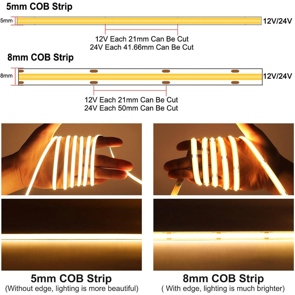 SLD03 Dotless 5mm Super Slim Edgeless Single Color Linear LED Strip Li ...