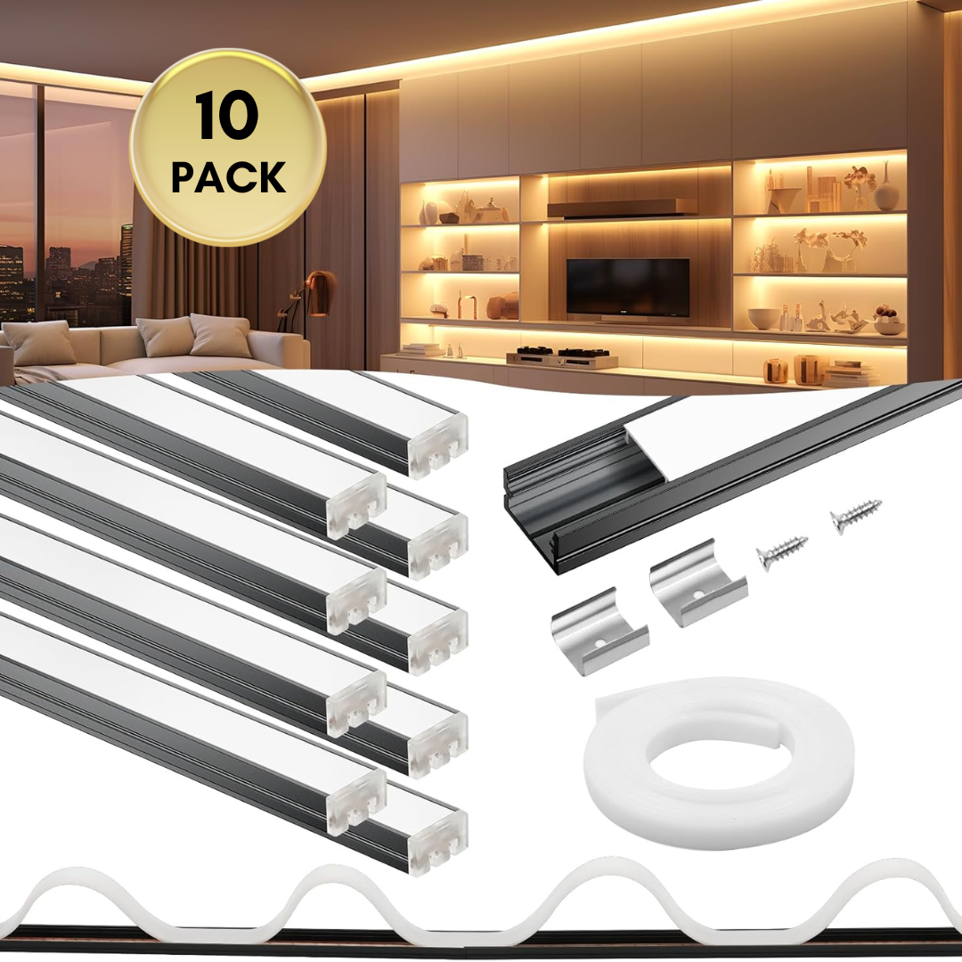AC10 U-Shaped Aluminum Channel with Plastic or Silicone Diffuser Cover