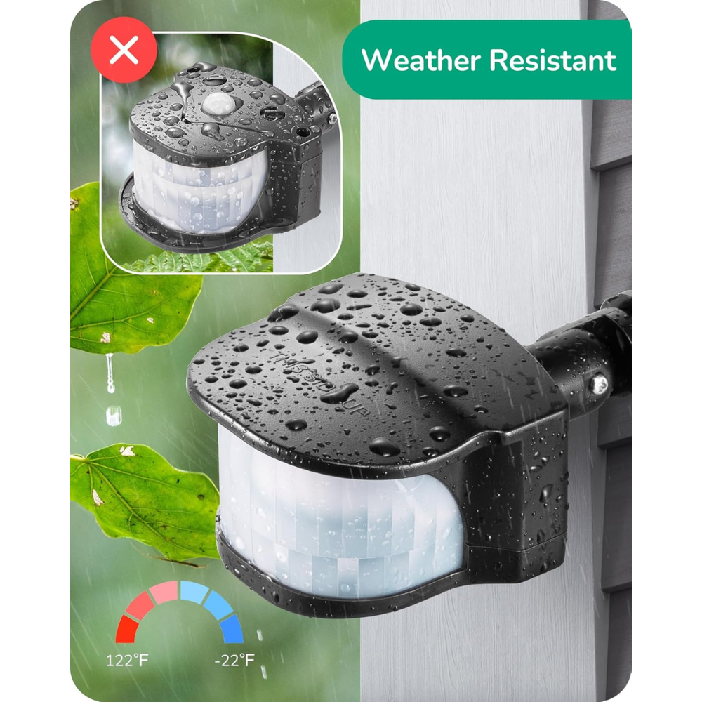 PIR and 240° & 360° Motion Sensor, 120V Line Voltage For Outdoor Secur