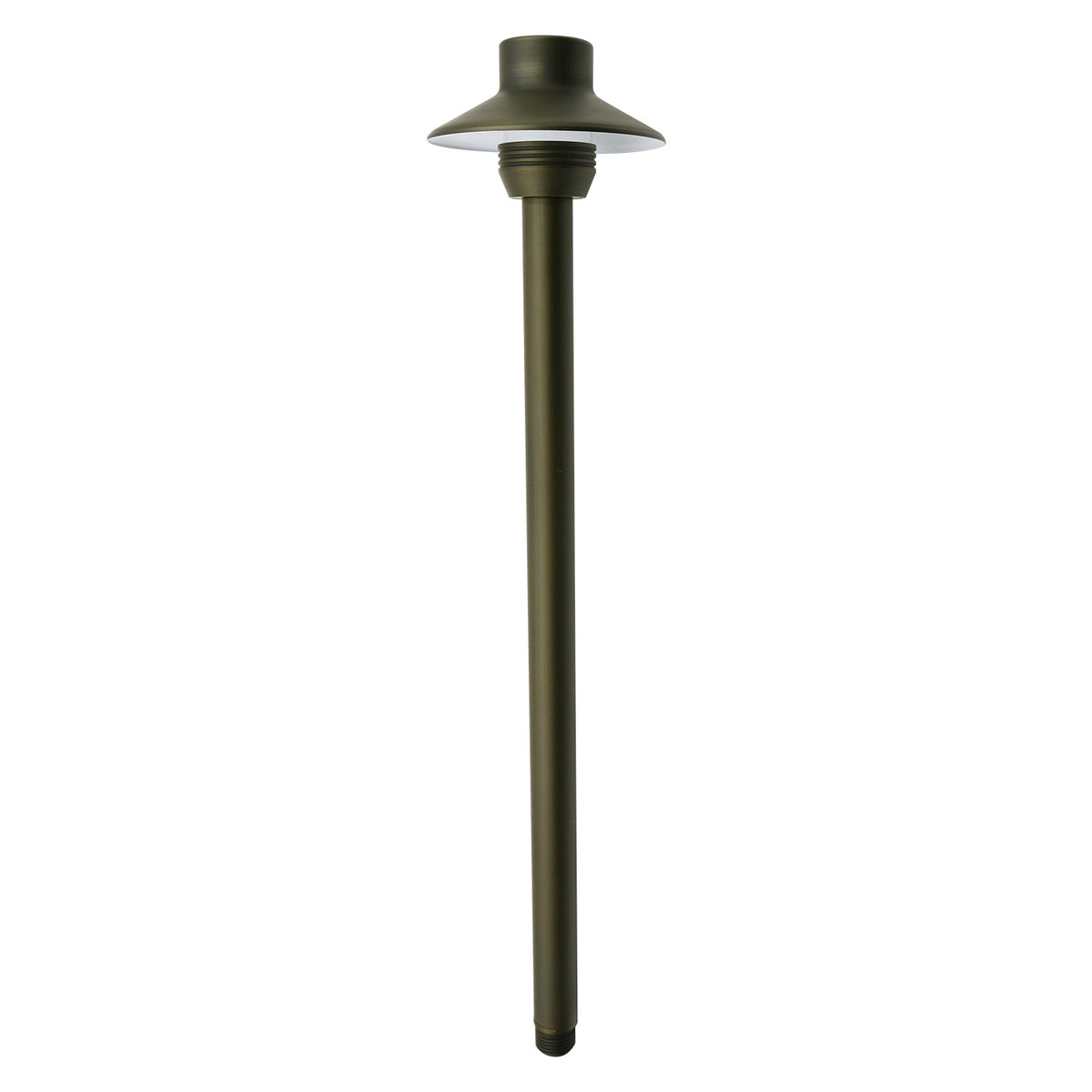 G4 Solid Brass Mushroom Hat Path Light - Light Bronze Finish Low ...