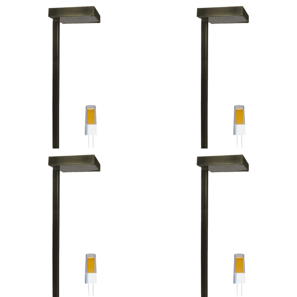 PLB20 Square Top Cast Brass LED Low Voltage Pathway Light – Kings ...