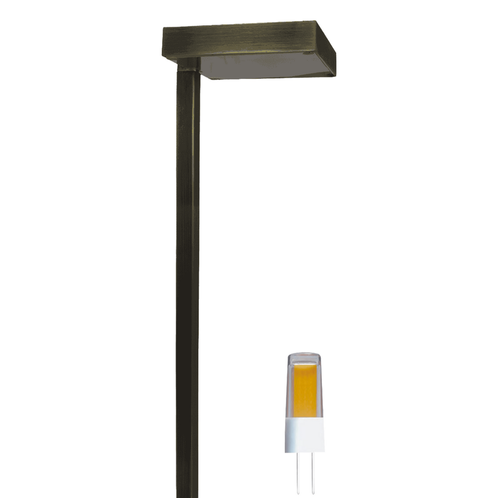PLB20 Square Top Cast Brass LED Low Voltage Pathway Light – Kings ...