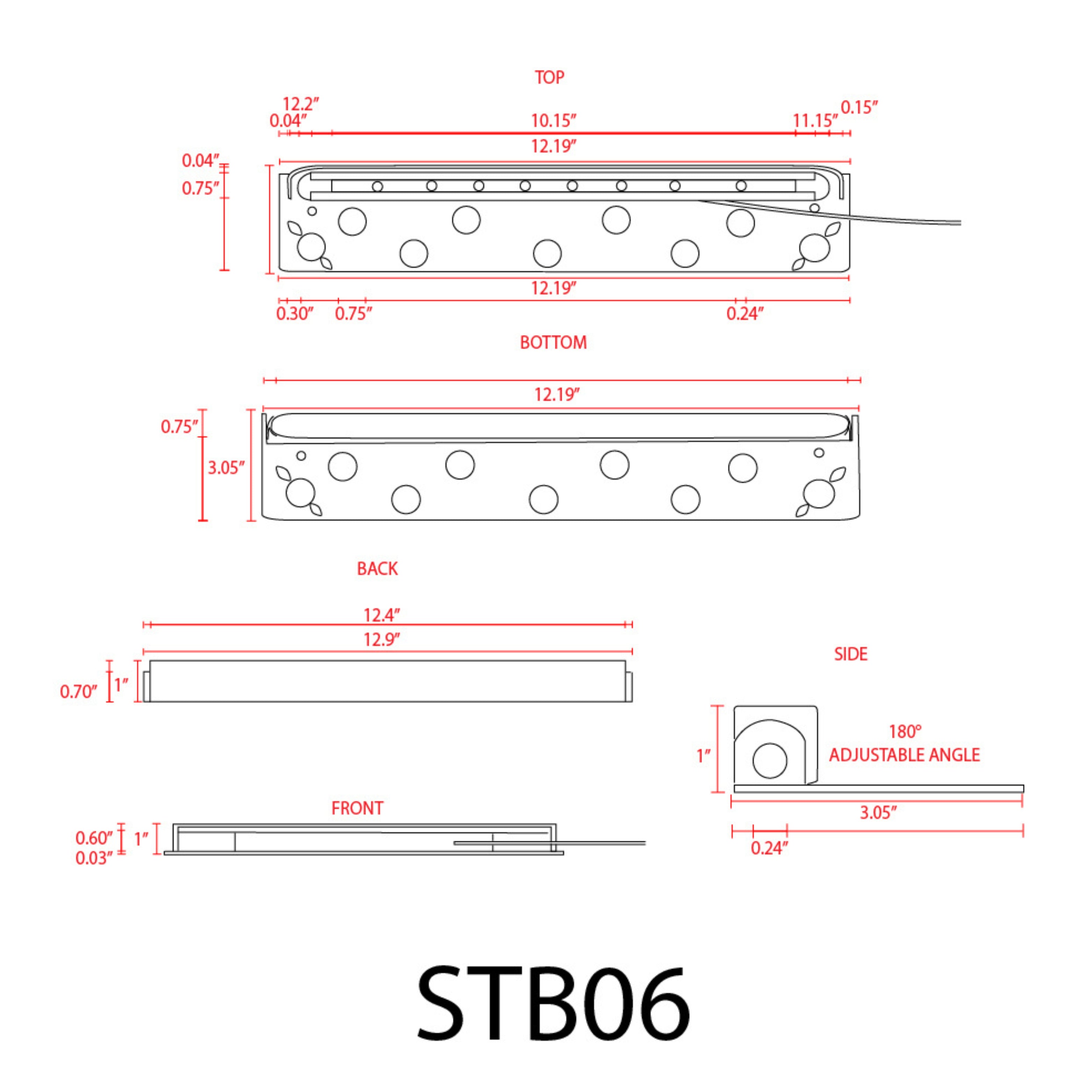 STB06 4x/8x/12x Package 3W 2700K or 3000K Warm White 12V Low Voltage A