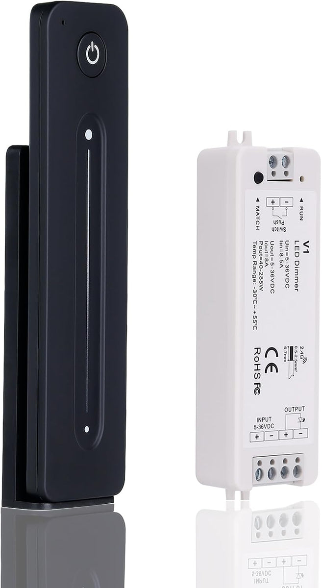 DC5V-36V 8A LED Low Voltage Controller with Wireless RF Remote, Sensit ...