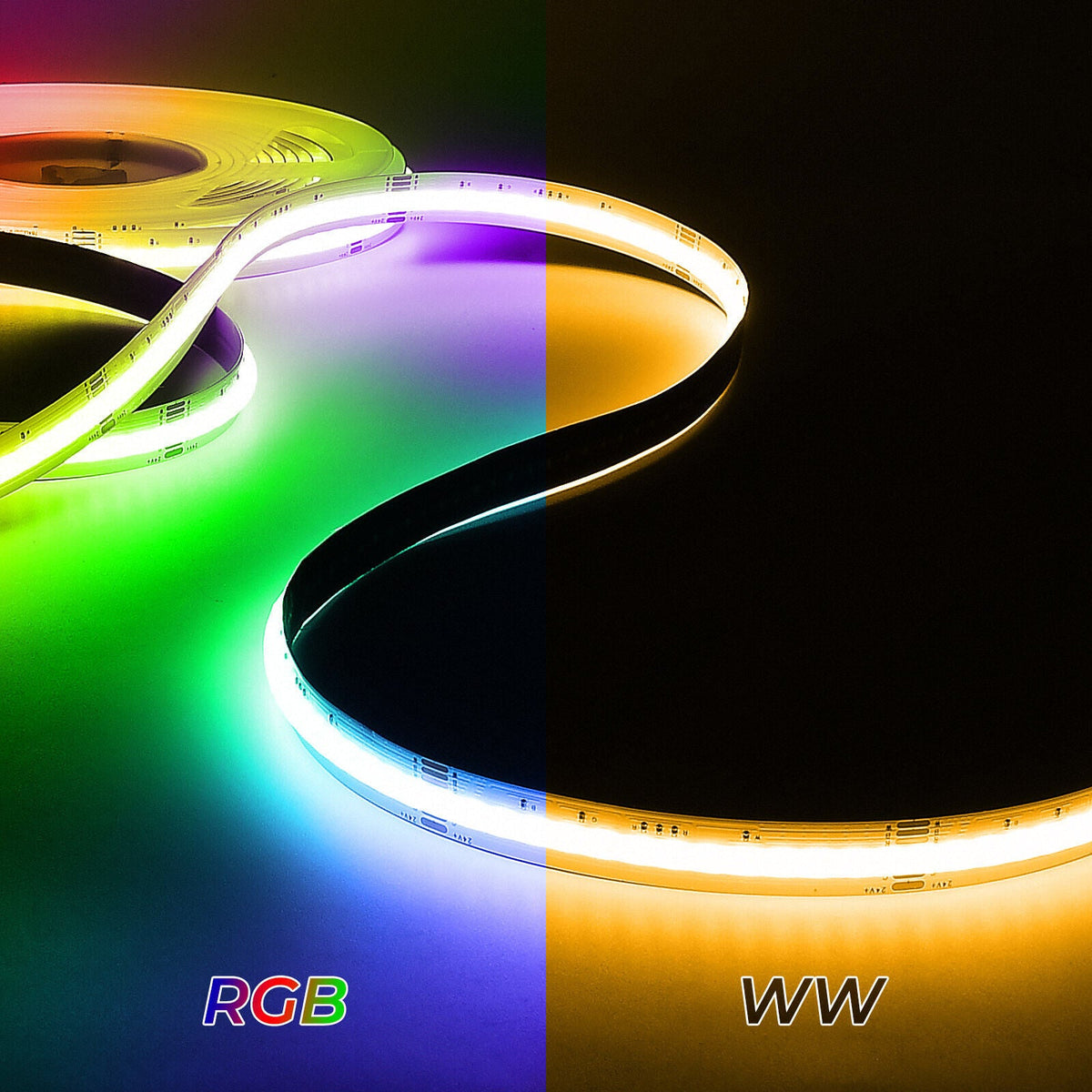 Dotless LED RGBW COB Strip Lights IP20 Low Voltage DC24V – Kings ...