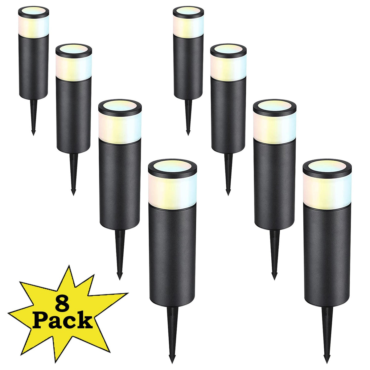 8-Pack of Modern LED Path Lights | Durable Walk Way Lights