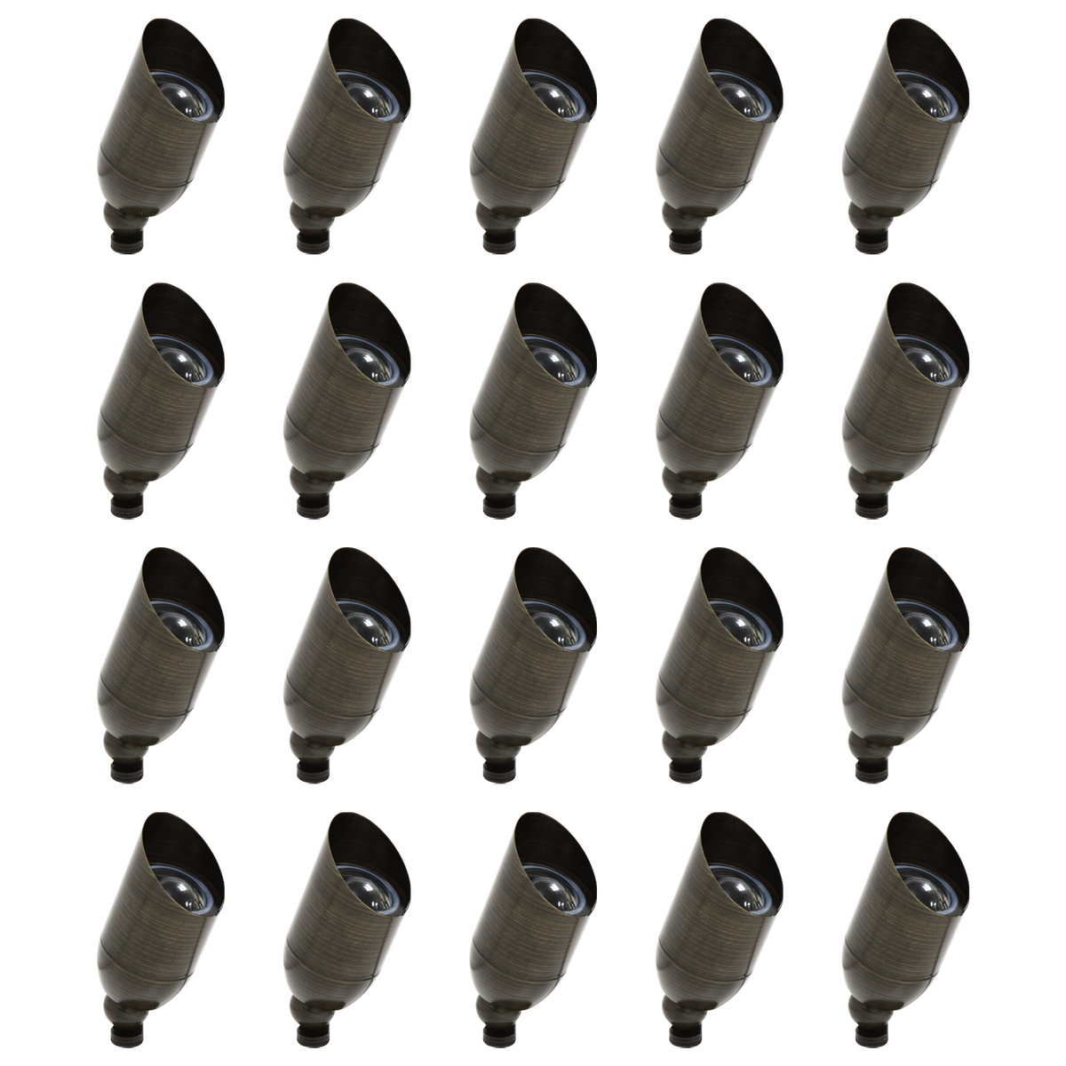 RAL8101s x20 Package Low Voltage Outdoor Brass Spotlight