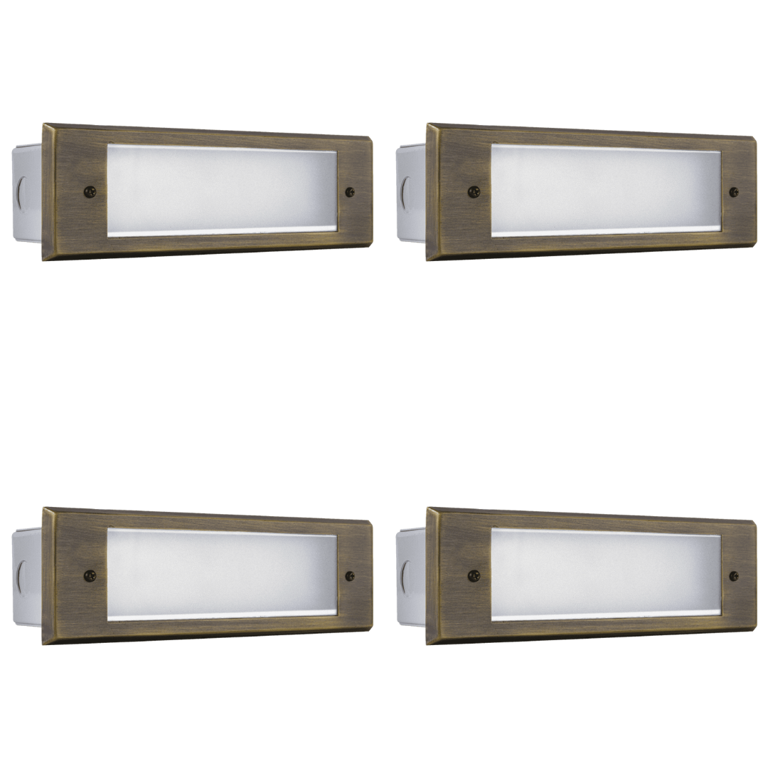 STB10 3W LED Indoor Outdoor Horizontal Brass Step Light – Kings Outdoor ...