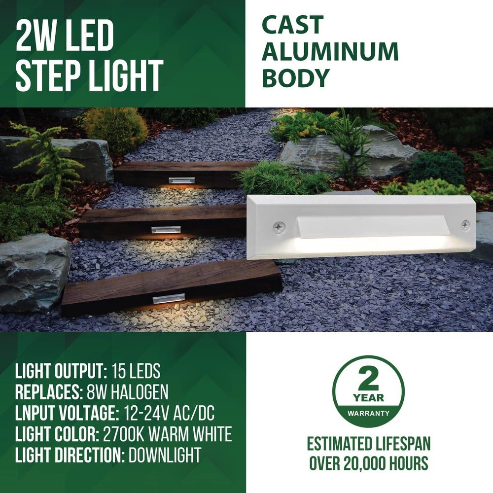 6-Pack of STLA06 Low Voltage Step Lights | Outdoor Deck Lights – Kings ...